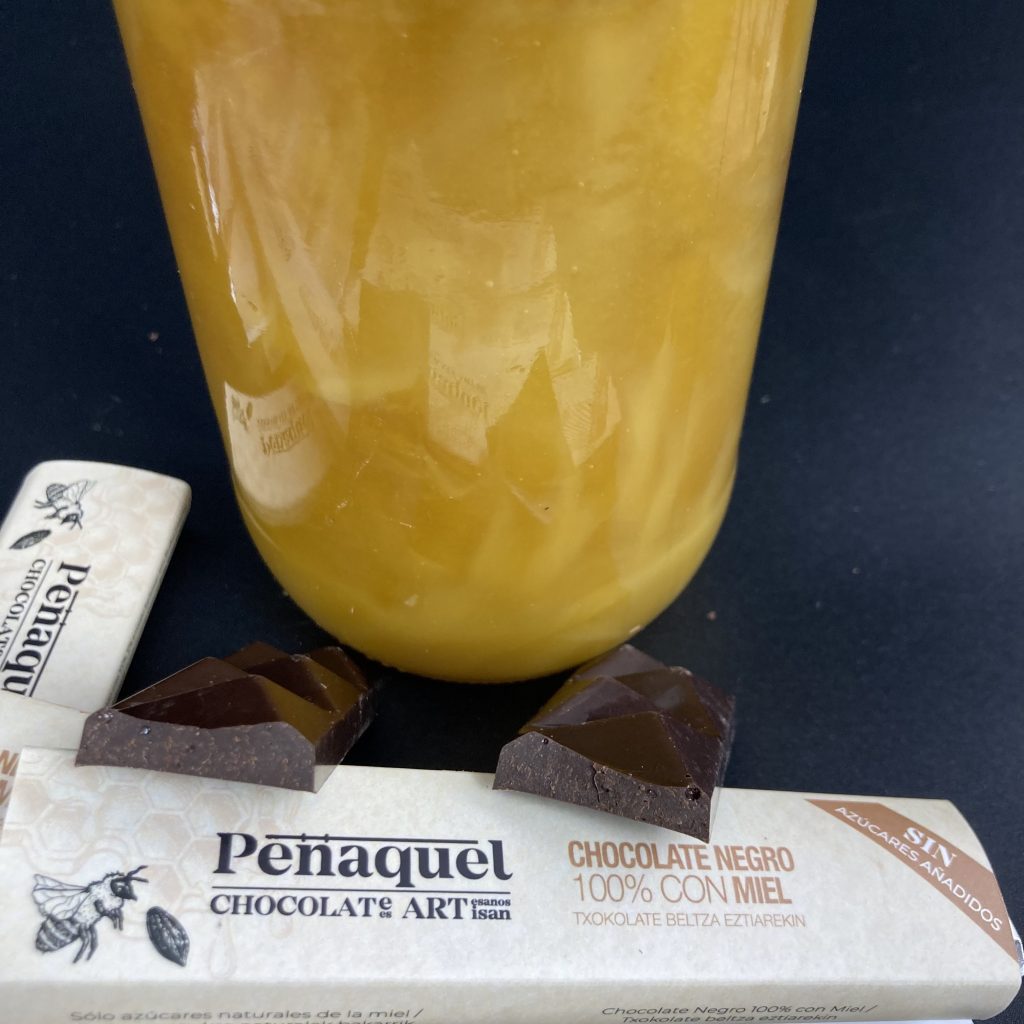 Chocolatina 30 g. negro 90% Miel - PACKS - Peñaquel